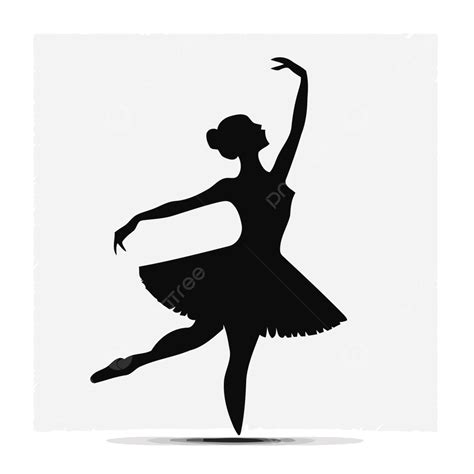 발레리나 실루엣 벡터 흰색 배경에 발레리나의 단순한 검은 아이콘 그림자 없음 작은 프레임 중앙 Png 일러스트 및 벡터 에 대한 무료 다운로드 Pngtree
