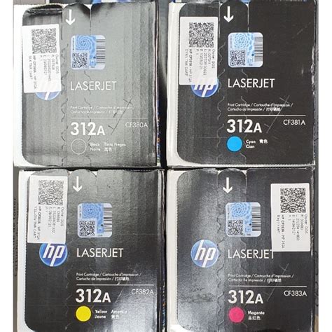 Hp 312a Black Cf380a Cyan Cf381a Yellow Cf382a Magenta Cf383a