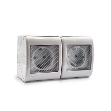 Lear Waterproof Socket 2 Gang 16 Amps Roojee Co Ltd Quincaillerie