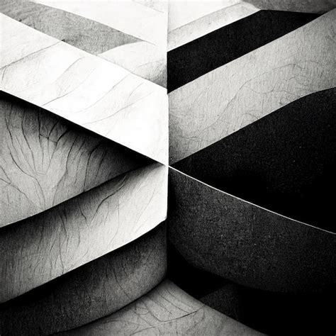 Premium Ai Image Modern Abstract Dynamic Shapes Black And White Background With Grainy Paper