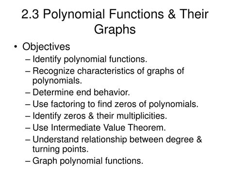 PPT CHAPTER 2 POLYNOMIAL RATIONAL FUNCTIONS PowerPoint Presentation ID 448285