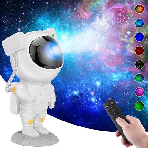 Astronaut Space Projector Star Galaxy Night Light Led With Remote Control In Built Battery
