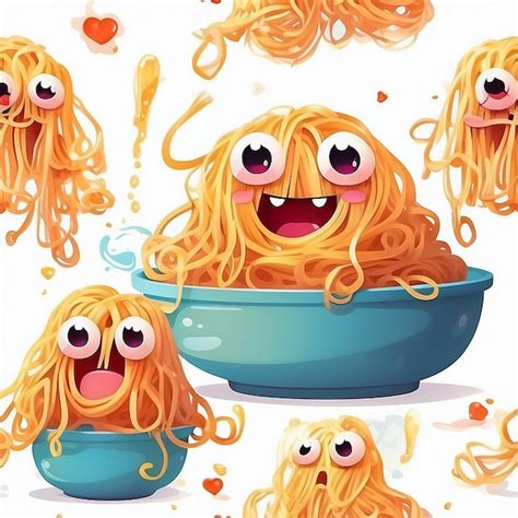 Premium Photo 3d Cute Spaghetti Character