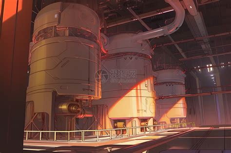 核反应堆内部复杂的装置插画图片下载 正版图片601036167 摄图网