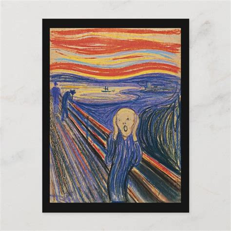 The Scream Pastel 1895 High Quality Postcard Zazzle Scream Art