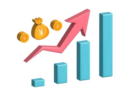 성장 차트 화살표가 있는 막대 차트 일본 엔 동전과 돈 가방 3d 렌더링 3d 일러스트레이션 0명에 대한 스톡 사진 및 기타 이미지 Istock