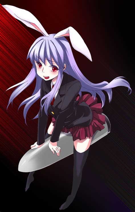 Safebooru Bullet Bullets Bunny Ears Long Hair Mytyl Purple Hair