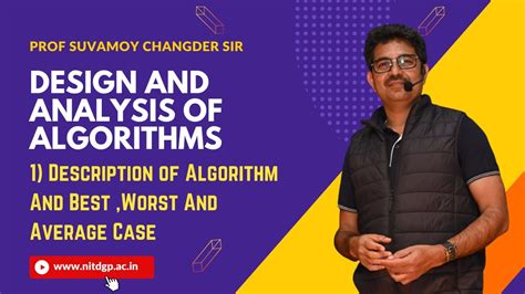 1 Description Algorithm And Best Worst And Avg Case Design And