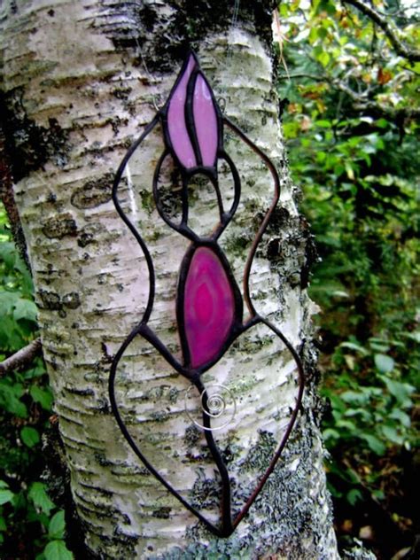 Stained Glass Goddess Venus Glass Woman Window Art Pink Etsy