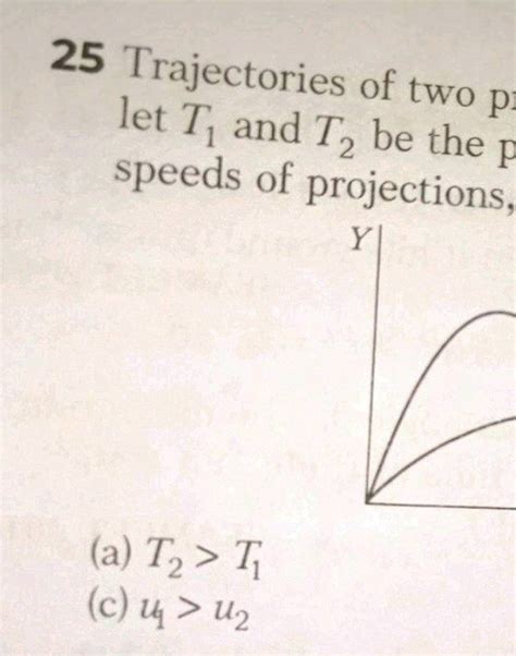 Trajectories Of Two P Let T And T Be The Speeds Of Projections A