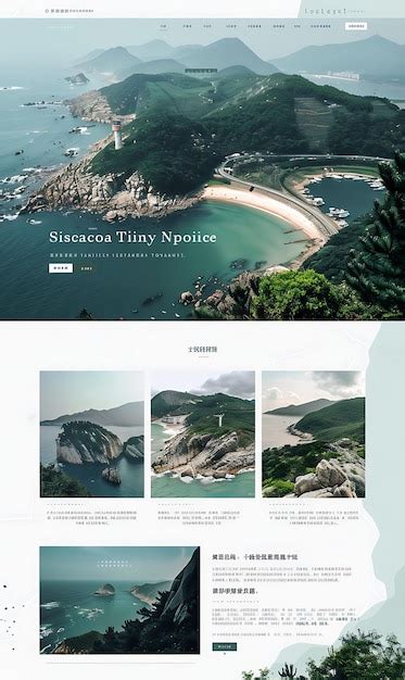 Dalian Tour With Modular Grid Layout Effect Scenic Layout Li Travel