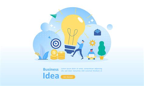 비즈니스 브레인 스토밍 큰 노란 전구 램프와 팀워크에 대 한 아이디어 개념 웹 방문 페이지 Ui 모바일 앱 배너 서식 파일에