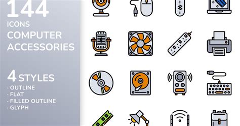 computer accessories icon pack icons objects ft computer