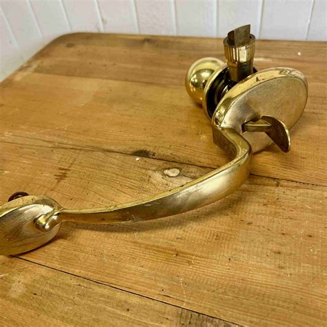 Vintage Brass Thumb Latch Historic House Salvage