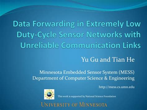 Ppt Data Forwarding In Extremely Low Duty Cycle Sensor Networks With Unreliable Communication