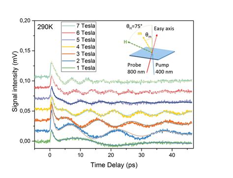 Time Resolved Faraday Effect Recorded At T 290 K In Applied Fields
