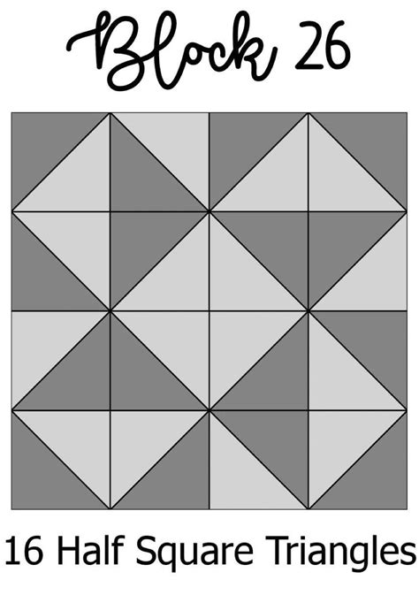 Half Square Triangle Quilt Pattern