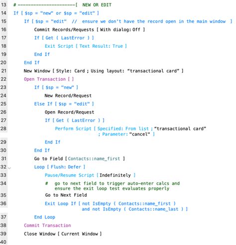 Modal Transactional Card Window Filemakerhacks