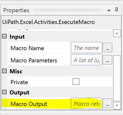Do Not Have Output Option In Execute Macro Help Uipath Community Forum