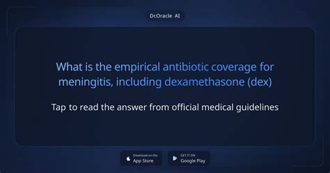 What Is The Empirical Antibiotic Coverage For Meningitis Including