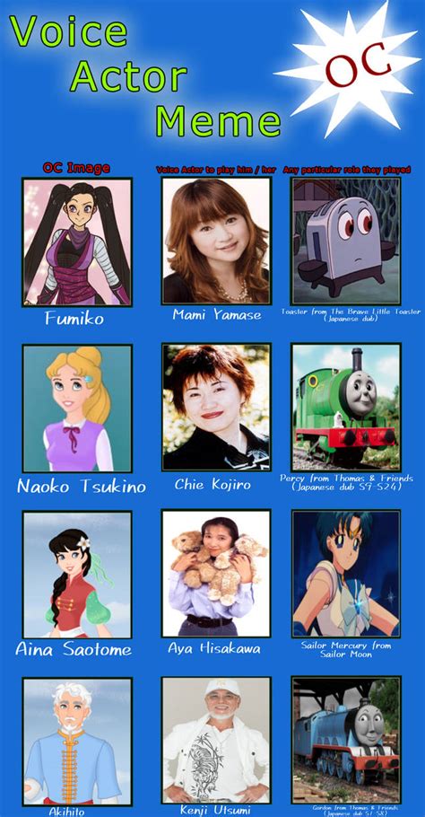 Seiyus For My Anime Ocs By Timcurryfangirl On Deviantart