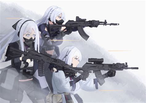 Safebooru 3girls Absurdres Acog Ak 12 Ak 12 Girls Frontline Ak 15
