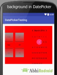 DatePicker Tutorial With Example In Android Studio Abhi Android