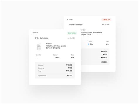Order Summary Modal By Onowomano Iluezi Ogbaudu On Dribbble