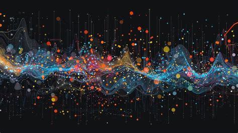 Abstract Technology Financial Graph Data Visualization Analysis