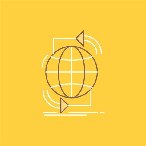 Connectivity Global Internet Network Web Flat Line Filled Icon