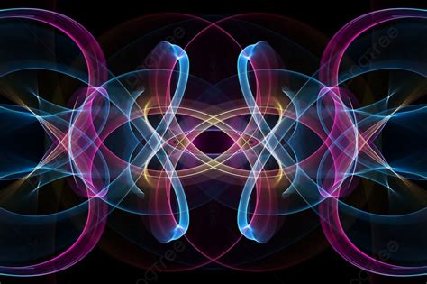 Abstract Multicolored Wavy Symmetrical Pattern Photo Background And