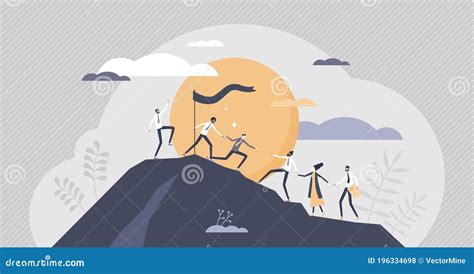 Teamwork Partnership With Business Team Assistance Help Tiny Person
