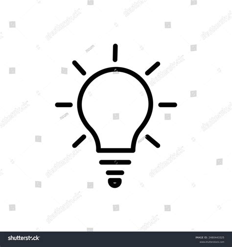 Idea Vector Thin Line Icon Vector Stock Vector Royalty Free 2480443325 Shutterstock
