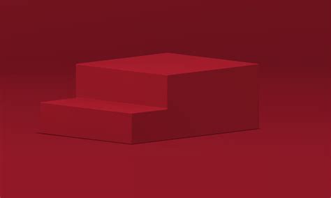 패션 제품 쇼 아이소메트릭 벡터를 위한 현실적인 빨간색 3d 계단 연단 기하학적 형태 받침대 0명에 대한 스톡 벡터 아트 및 기타 이미지 Istock