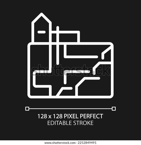 Underground Mining Pixel Perfect White Linear Stock Vector Royalty