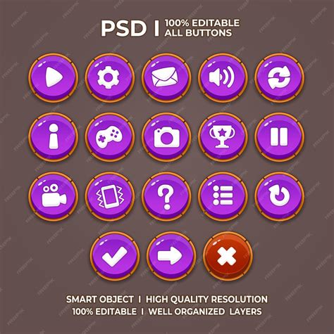 Premium Psd Set Of Game Ui Game Ui Set Game Ui Button Game Button