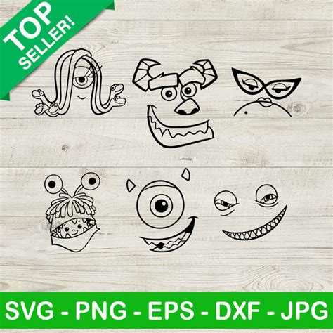Mike Wazowski And James P Sullivan Face SVG Mike And James SVG Mike