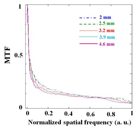 Calculated Mtf Curves Of Optical Endoscope With Phase Mask From