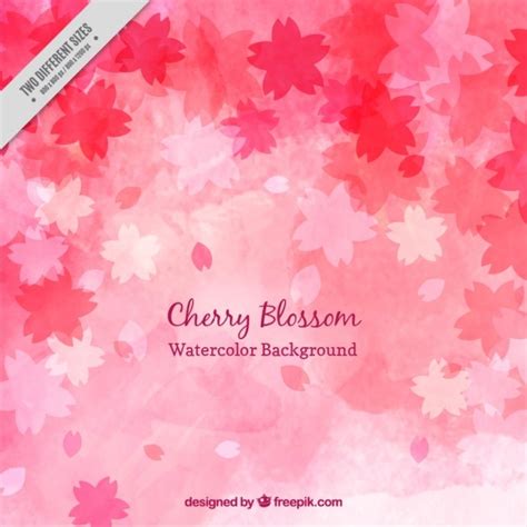 Free Vector Watercolor Cute Cherry Blossom Background