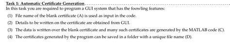 Solved Task 1 Automatic Certificate Generation In This