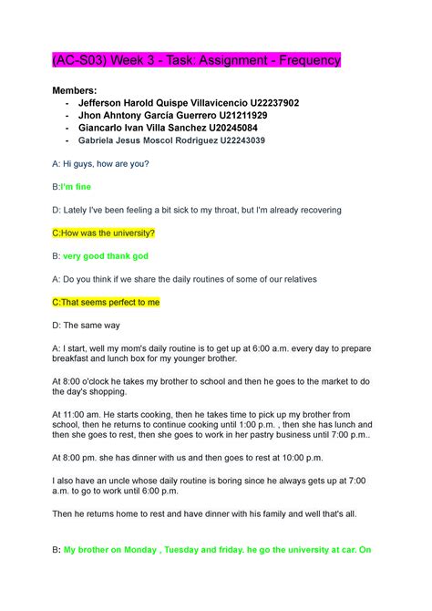 Ac S03 Week 3 Task Assignment Frequency Ac S03 Week 3 Task