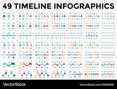 Timeline Graph Infographic Royalty Free Vector Image