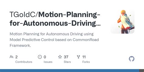GitHub TGoldC Motion Planning For Autonomous Driving With MPC Motion