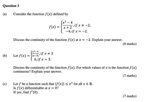 solved question 3 a consider the function f x defined by
