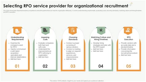 selecting rpo service provider for organizational recruitment ppt