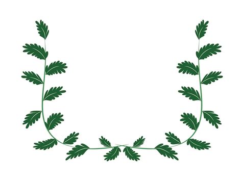 Premium Vector Green Leaf Frame Material