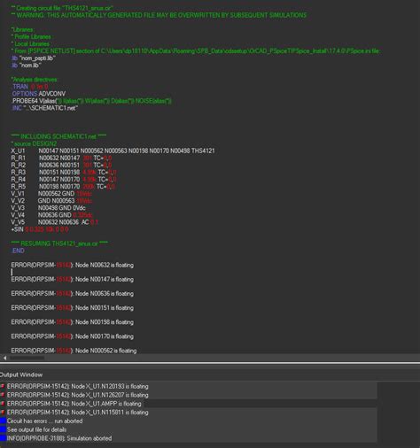 pspice for ti floating nodes simulation hardware and system design