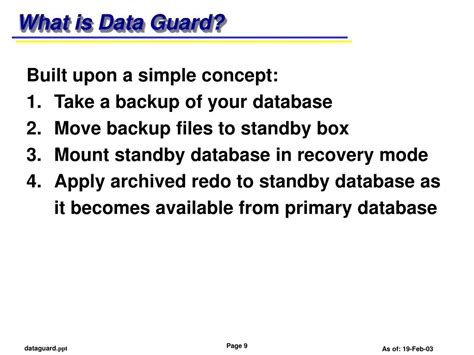 PPT Oracle I Data Guard PowerPoint Presentation Free Download ID