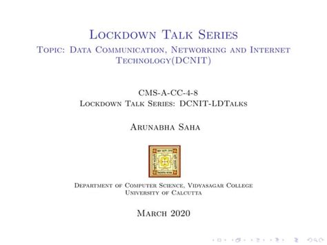 Data Communication Networking And Internet Technology Lecture Seriesdcnit Ldtalks Ppt