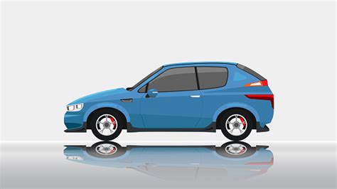 평평한 전기 자동차 자동차 파란색의 상세한 측면의 개념 벡터 그림 0명에 대한 스톡 벡터 아트 및 기타 이미지 0명 Championship 개념 Istock